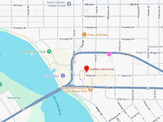 16. graffitti’s sports pub map