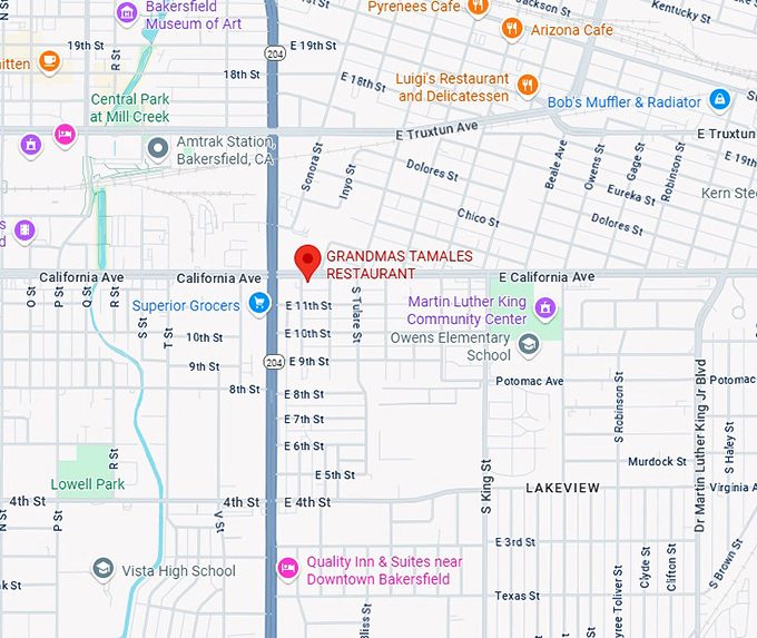 16. grandma's tamales restaurant map