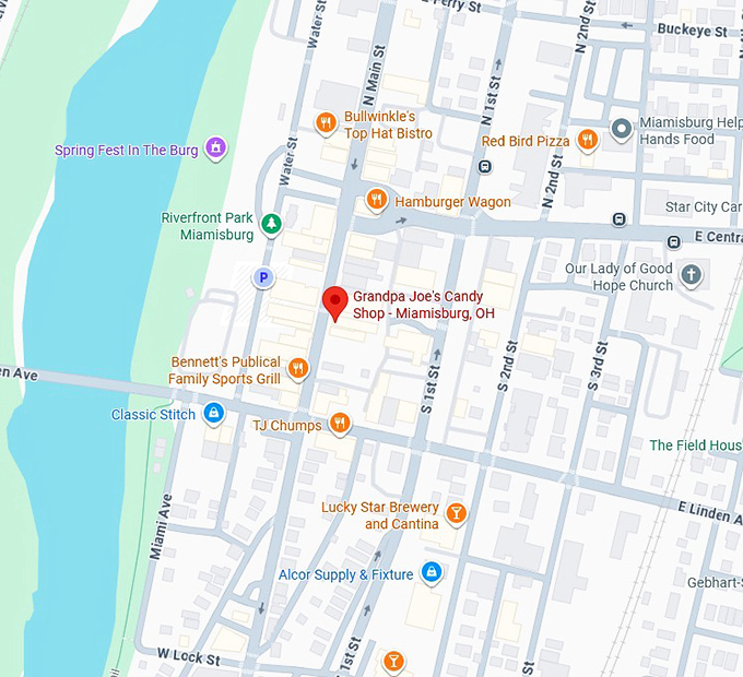 16. grandpa joe's candy shop miamisburg, oh map