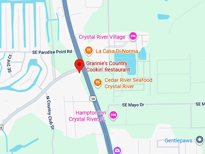 16. grannie's country cookin&rsquo; restaurant map