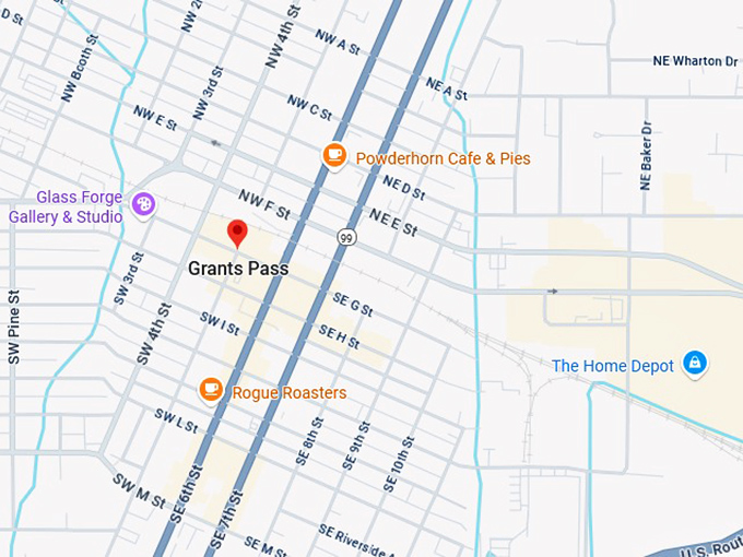 16. grants pass map