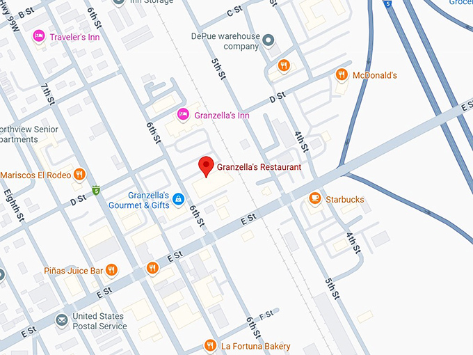 16. granzella's restaurant map