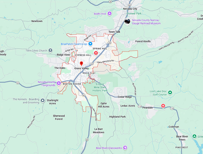 16. grass valley map
