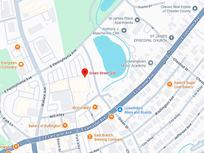 16. green street grill map