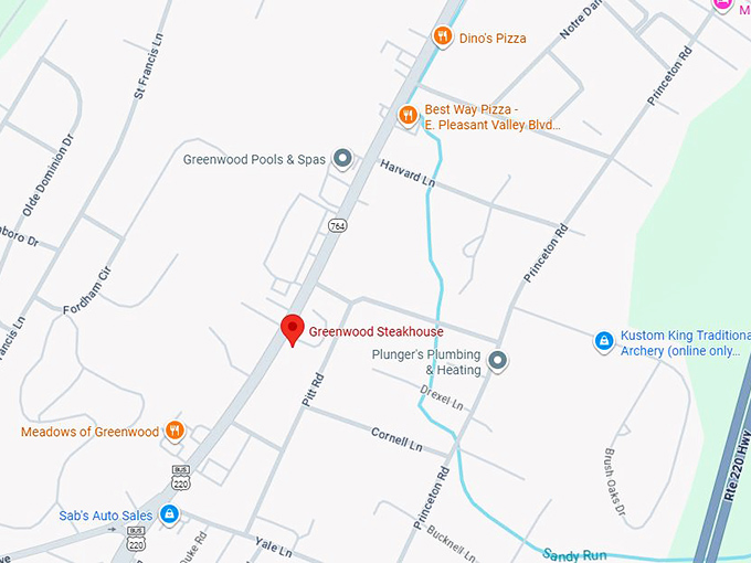 16. greenwood steak house map