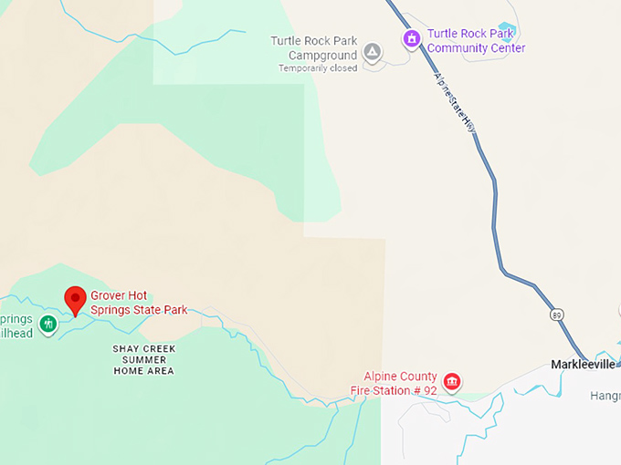 16. grover hot springs state park map