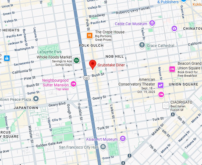 16. grubstake diner map