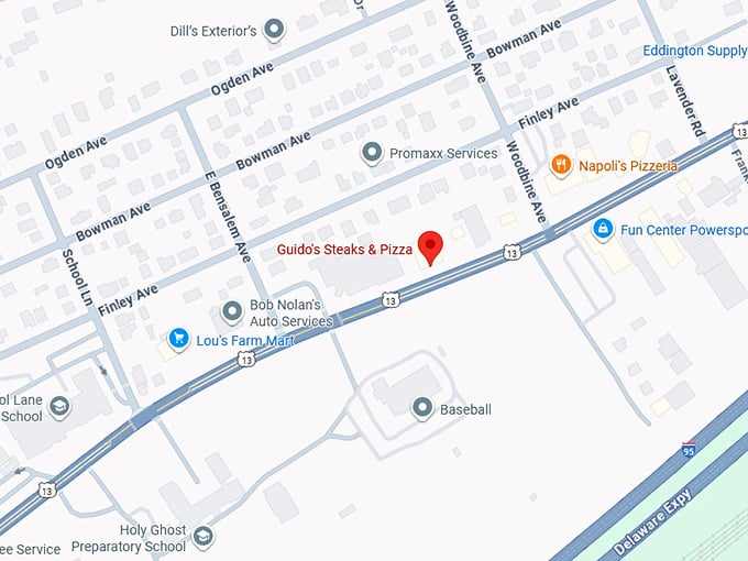 16. guido's steaks & pizza map