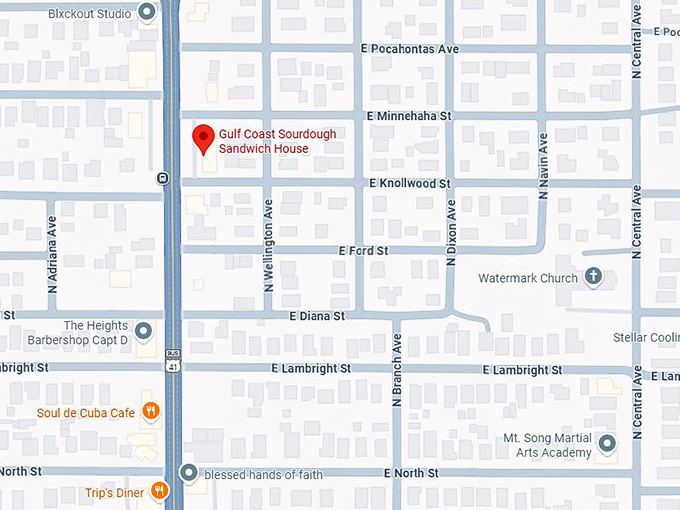 16. gulf coast sourdough sandwich house map