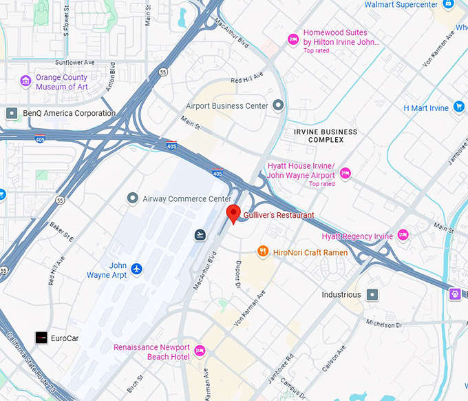 16. gulliver's restaurant map