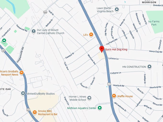 16. gus's hot dog king map