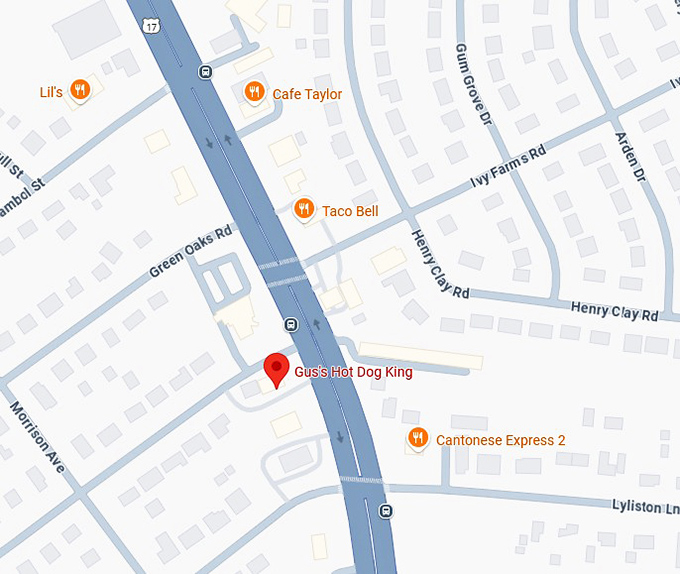 16. gus's hot dog king map