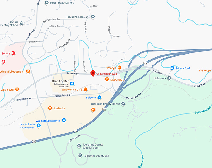 16. gus's steakhouse map