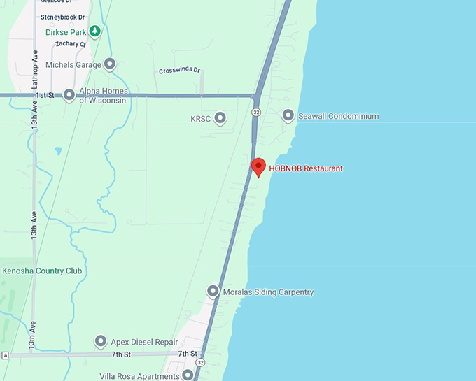 16. hobnob restaurant map