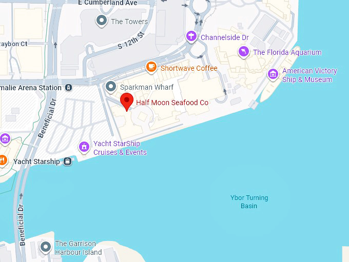 16. half moon seafood co. map