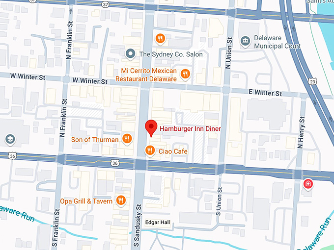 16. hamburger inn diner map