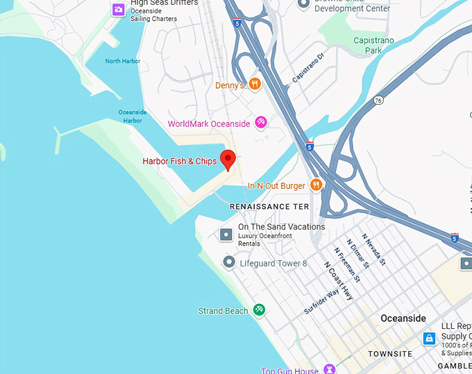 16. harbor fish & chips map