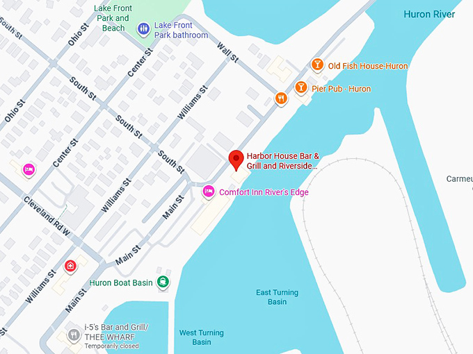 16. harbor house bar & grill and riverside banquet center map