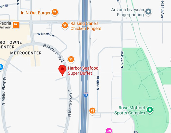 16. harbor seafood super buffet map