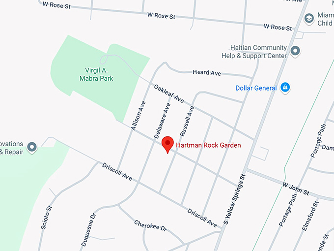 16. hartman rock garden map