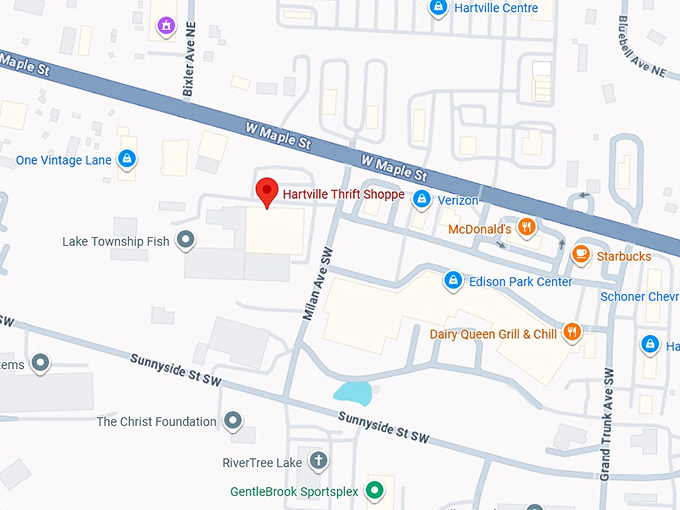 16. hartville thrift shoppe map