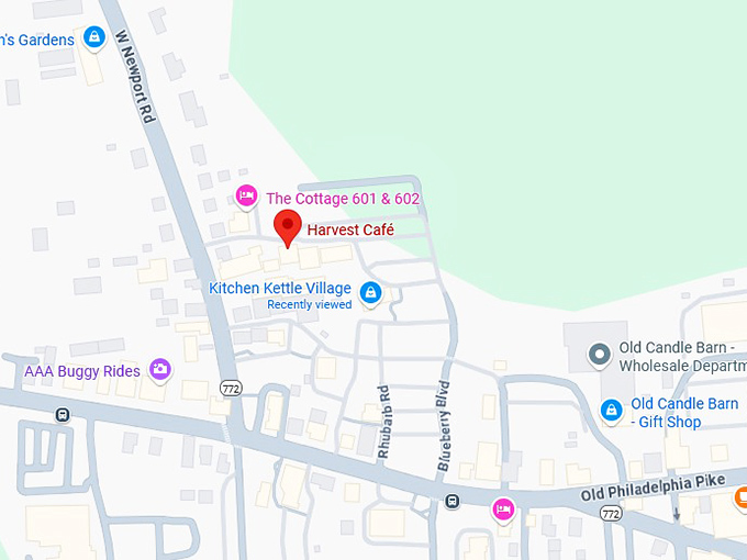 16. harvest caf&eacute; map