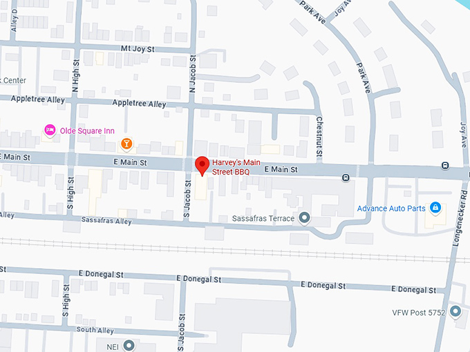 16. harvey's main street bbq map
