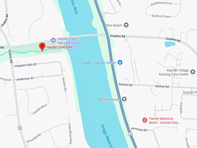 16. hayden falls park map