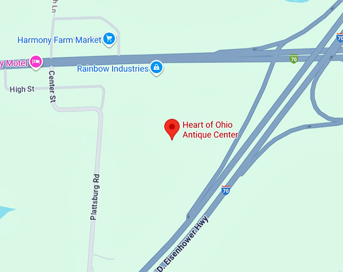 16. heart of ohio antique center map