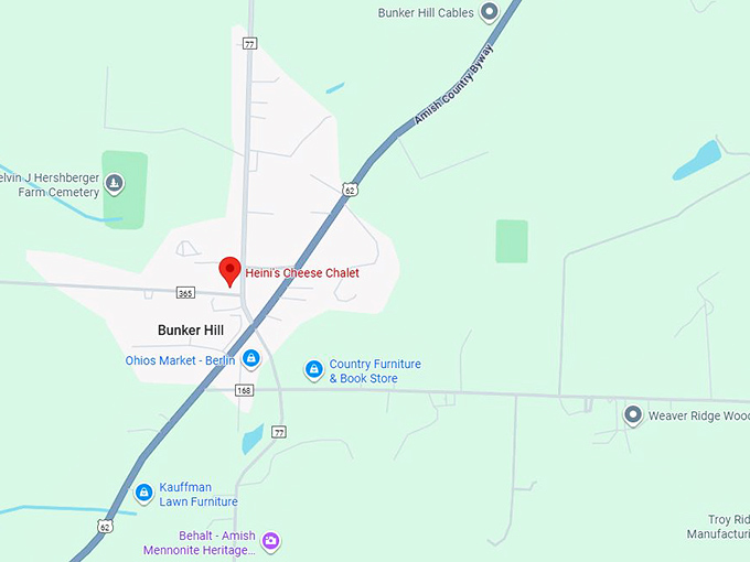 16. heini's cheese chalet map