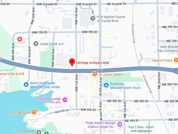 16. heritage antiques mall map