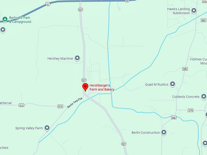 16. hershberger's farm and bakery map