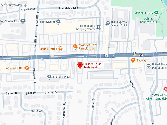 16. hickory house restaurant map