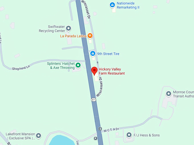 16. hickory valley farm restaurant map