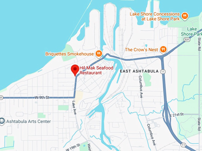 16. hil mak seafood restaurant (449 lake ave) map