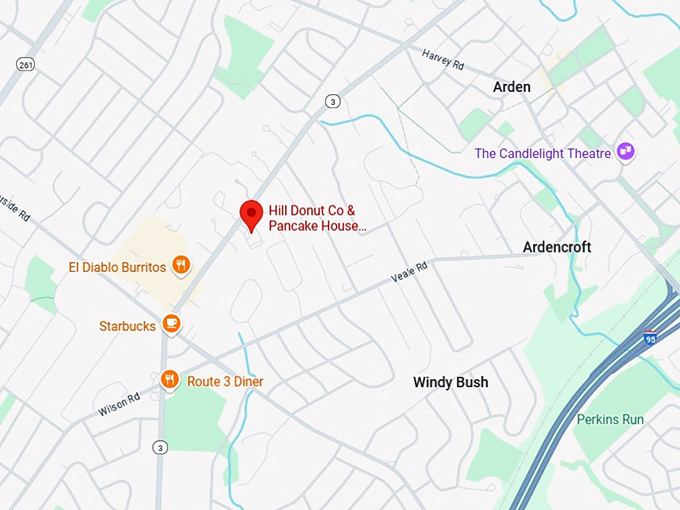 16. hill donut co & pancake house map