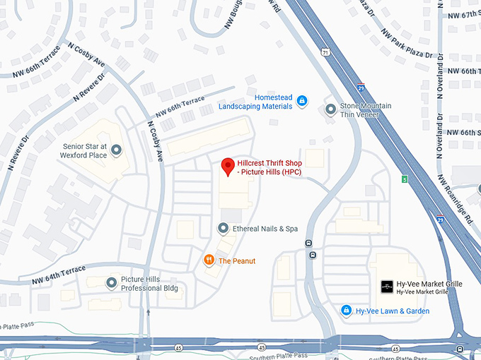 16. hillcrest thrift shop picture hills (hpc) (6501 n cosby ave) map