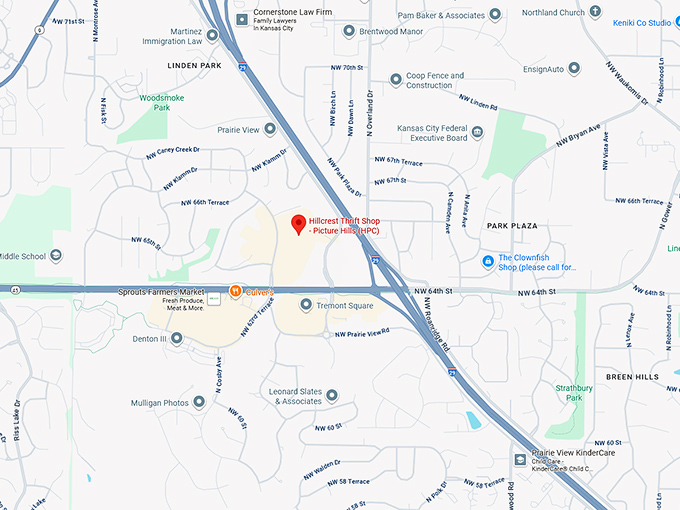 16. hillcrest thrift shop picture hills (hpc) map