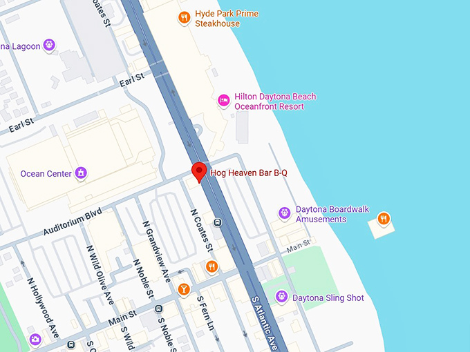 16. hog heaven bar b q map