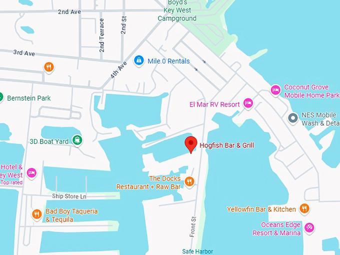 16. hogfish bar & grill map