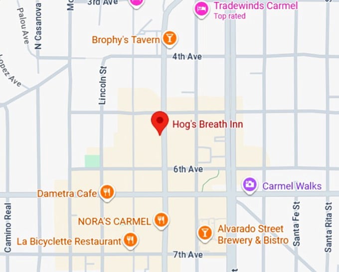 16. hog's breath inn map