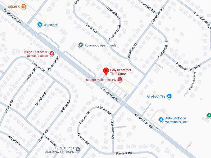 16. holy redeemer thrift store map