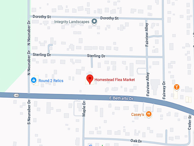 16. homestead flea market map