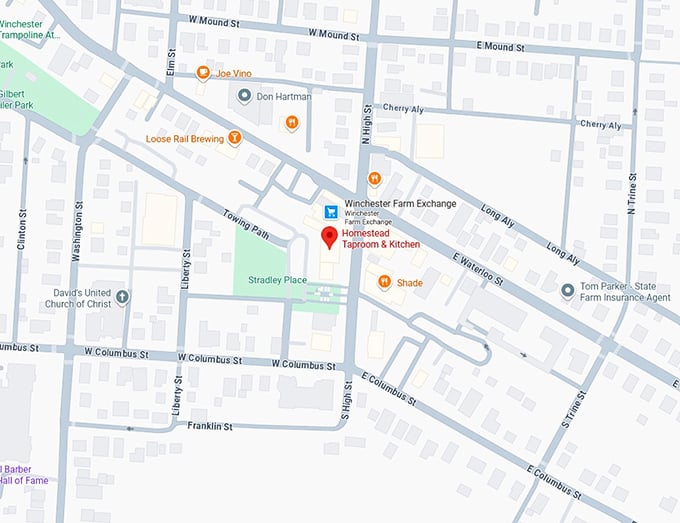 16. homestead taproom & kitchen map