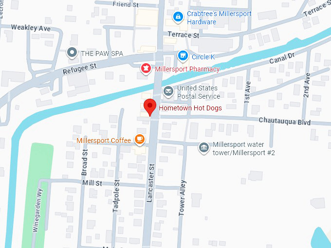 hometown hot dogs map