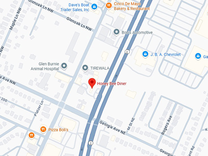 16. honey bee diner map