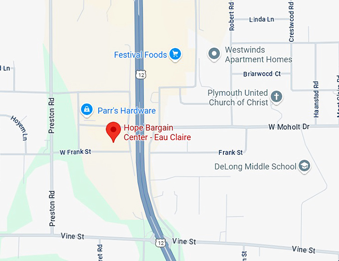 16. hope bargain center eau claire map