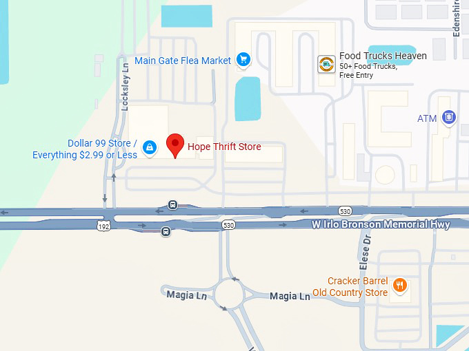 16. hope thrift store map