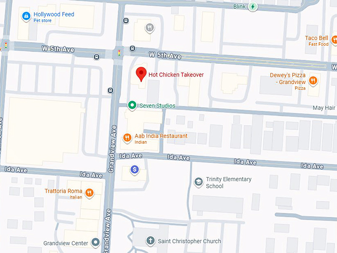 16. hot chicken takeover (1417 w 5th ave) map