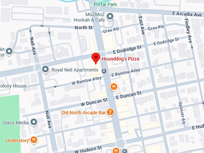 16. hounddog's pizza map